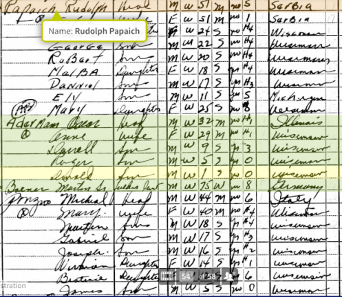 Oscar and Ann Aderman family in 1940 Census | Whence We Come
